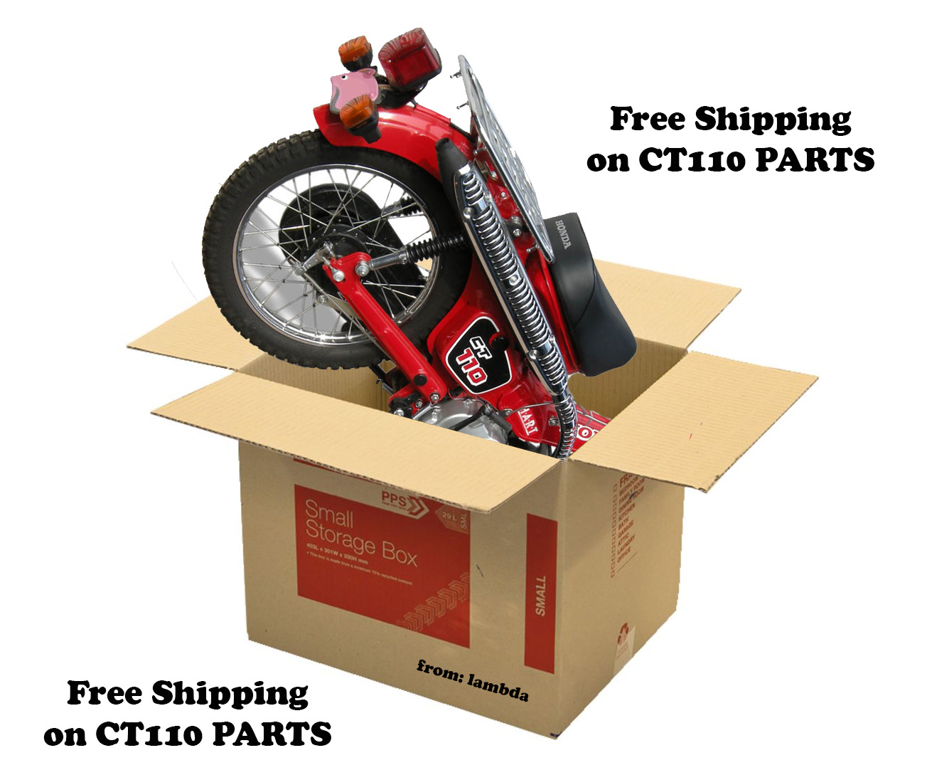 FREE CT110 SHIPPING – LAMBDA MOTORCYCLES