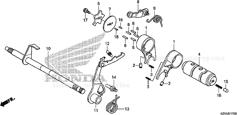 Gear Shift Drum – NBC110 – LAMBDA MOTORCYCLES