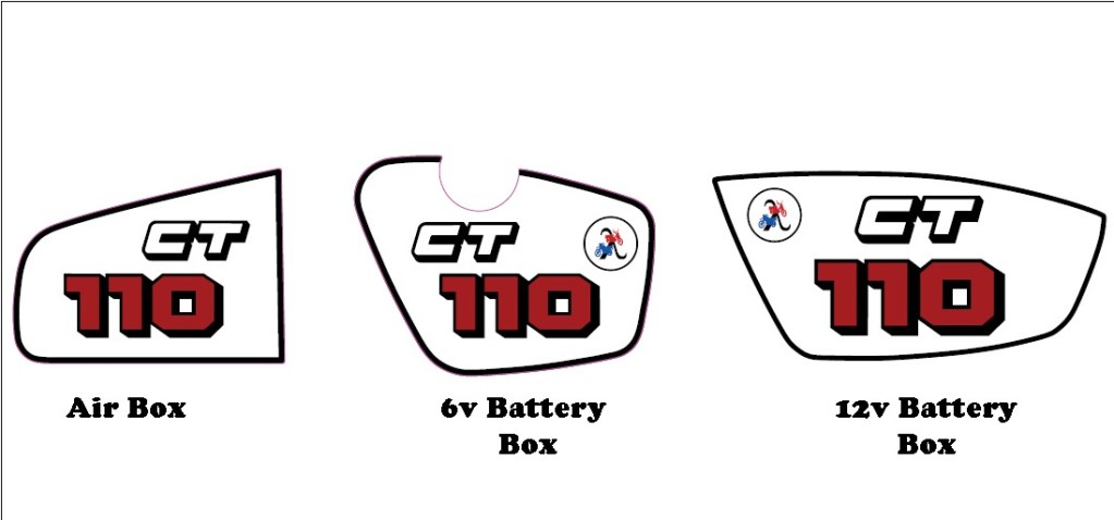 New White Style CT110 Stickers - Coming Soon - Lambda Motorcycles